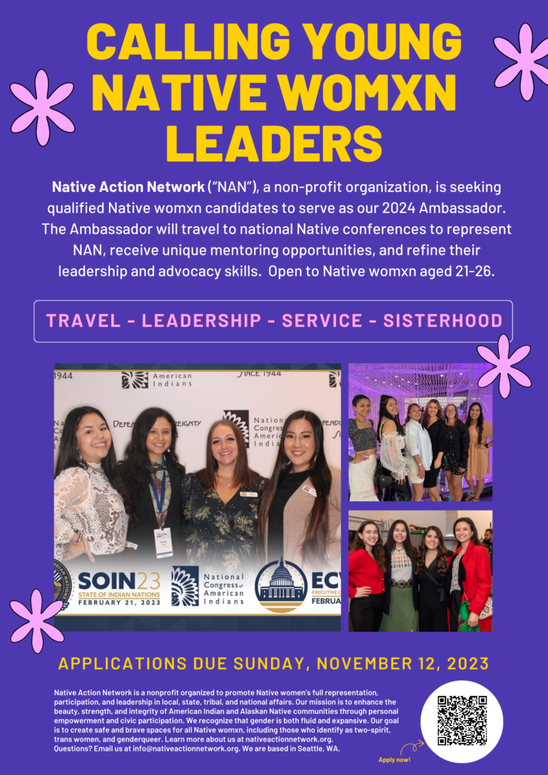 2024 Native Action Network’s Ambassador Program – Graduate Tacoma